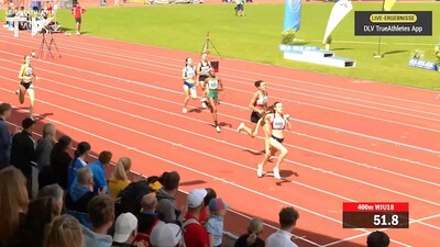 Luna Fischer jubelt über starke 400-Meter Zeit | leichtathletik.de